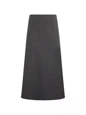Alberta Ferretti A-line Flared Midi Skirt - Grey