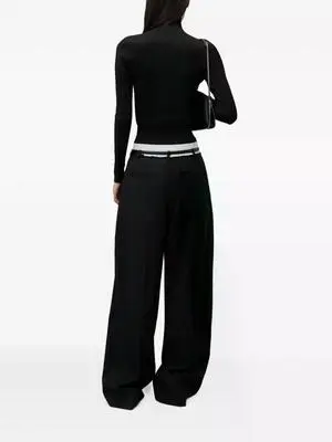 Alexander Wang Ls Turtle Neck Top W Jacquard Logo