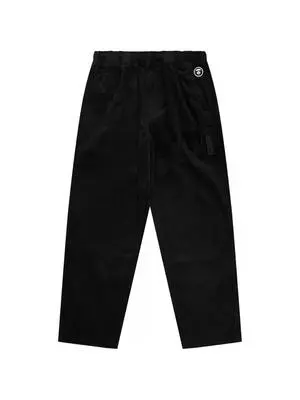 AAPE BY *A BATHING APE Moonface Patch Corduroy Trousers - Black