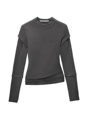 Alexander Wang Layered Long Sleeve Top - Grey