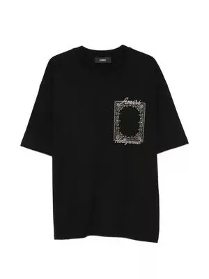 Amiri Logo-print Cotton T-shirt - Black