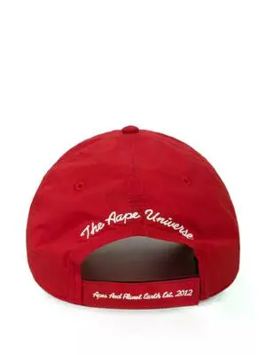 AAPE BY *A BATHING APE Embroidered Monogram Baseball Cap - Red