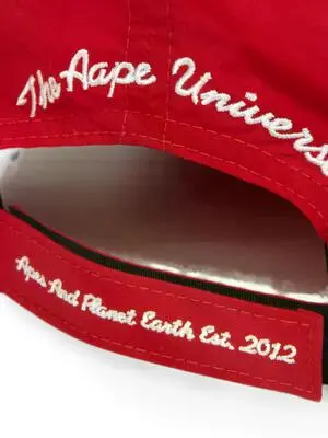 AAPE BY *A BATHING APE Embroidered Monogram Baseball Cap - Red