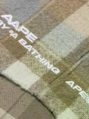AAPE BY *A BATHING APE Moonface Check-panelled Hooded Shirt Jacket