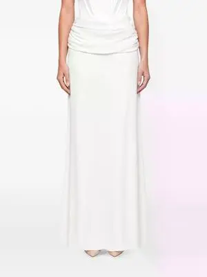 POST MERIDIEM Zip-fastening Draped Maxi Skirt