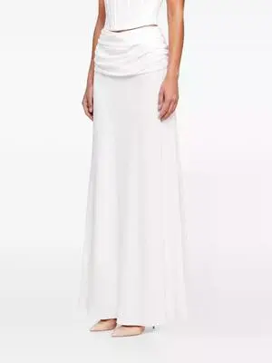 POST MERIDIEM Zip-fastening Draped Maxi Skirt