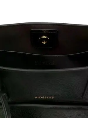 HIDESINS Logo Print Pebbled Tote Bag