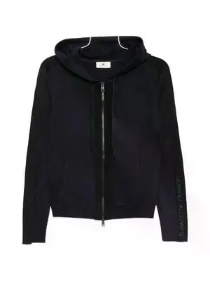 Elisabetta Franchi Zip-up Drawstring Hoodie - Blue