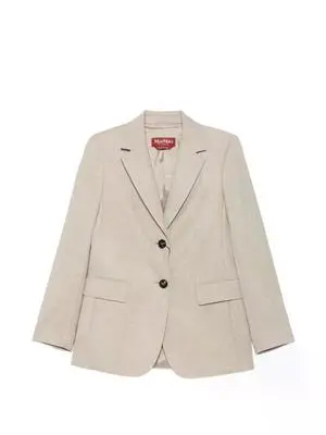Max Mara Single-breasted Notched-lapel Blazer - Neutrals