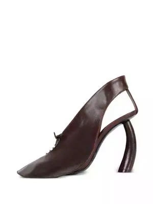 A.W.A.K.E. Mode Lauren Lace-up Pumps - Brown