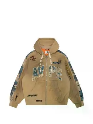 AAPE BY *A BATHING APE Logo-patch Hooded Jacket - Neutrals