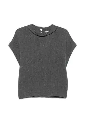 Brunello Cucinelli Ribbed Knit Sleeveless Sweater