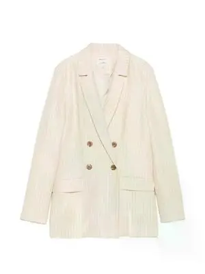 MAISON123 Florine Pinstripe Double-breasted Blazer