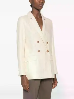 MAISON123 Florine Pinstripe Double-breasted Blazer