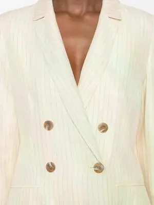 MAISON123 Florine Pinstripe Double-breasted Blazer
