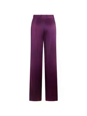 Alberta Ferretti High-waisted Tailored Trousers - Purple