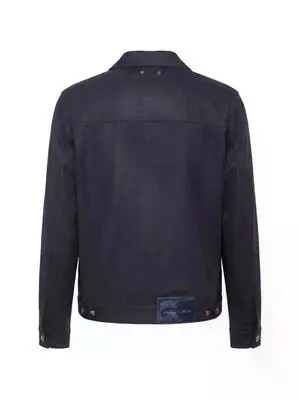 Jacob Cohen Logo-patch Button-up Jacket - Blue