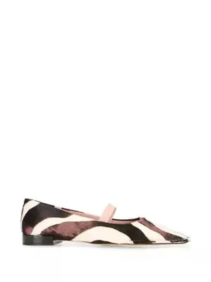 TOD'S Zebra-print Pointed-toe Ballet Flats