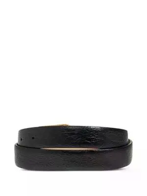 Balenciaga Leather Belt With Gold-tone Buckle