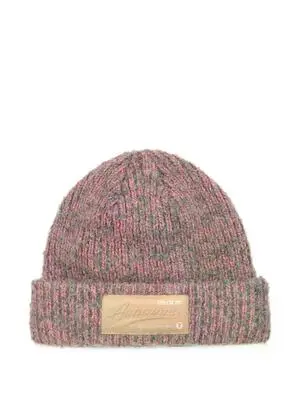 AAPE BY *A BATHING APE Logo Patch Ribbed Cuff Beanie Hat - Pink