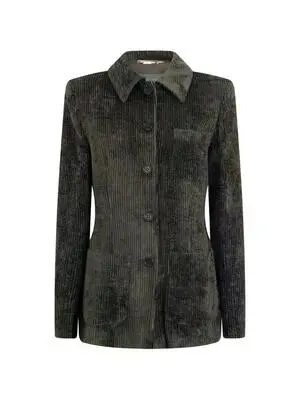 Alberta Ferretti Corduroy Button-up Jacket