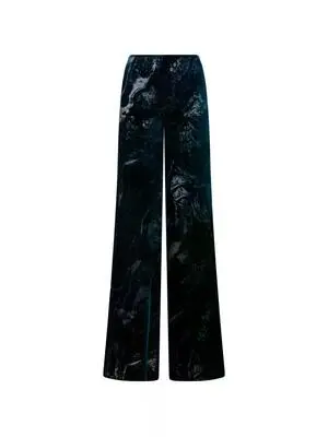 Alberta Ferretti Abstract Print Palazzo Pants