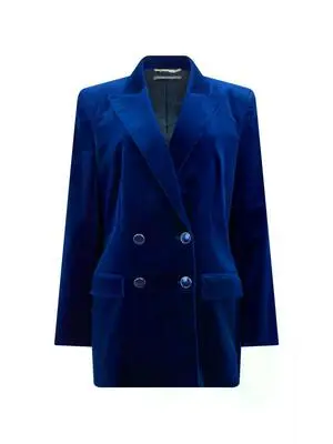 ALBERTA FERRETTI Double-breasted Velvet Blazer