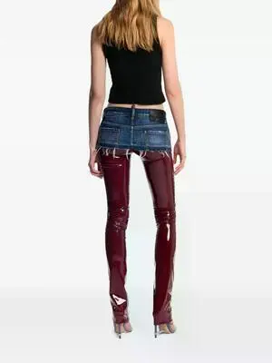 Dsquared2 Distressed Denim Mini Skirt With Raw-cut Hem - Blue