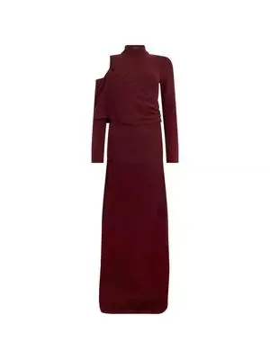 Alberta Ferretti One-shoulder Draped Maxi Dress