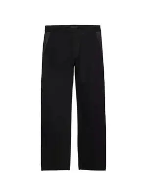 Prada Fleece Pants With Re-nylon Details - Black