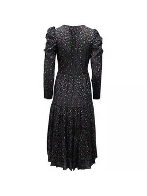 Ulla Johnson Miya" Twist-front Dress With Leg Of Mutton Sleeves