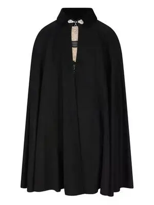 IL TABARRO Wool Cape With Velvet Collar
