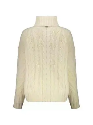 Herno Wool Cable-knit Turtleneck Sweater