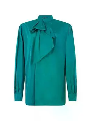 ALBERTA FERRETTI Draped Long-sleeve Blouse