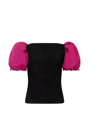 Dsquared2 Puff Sleeve Sweetheart Neck Top