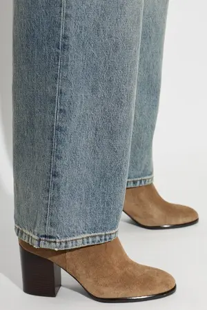 Tory Burch Turnlock Suede Ankle Boots