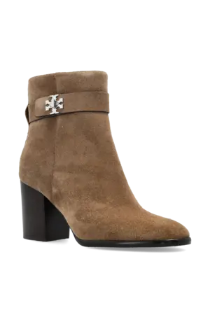 Tory Burch Turnlock Suede Ankle Boots