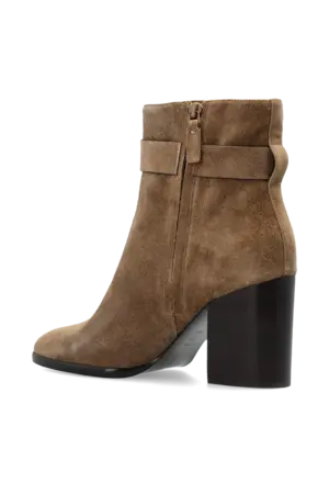 Tory Burch Turnlock Suede Ankle Boots