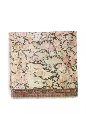 PIERRE-LOUIS MASCIA Pancake Frayed-edge Scarf - Pink