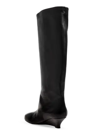 Agl Leather Wedge Knee-high Boots