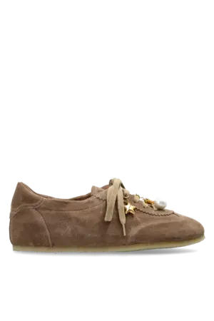 Agl Suede "hoola" Sneakers With Decorative Laces