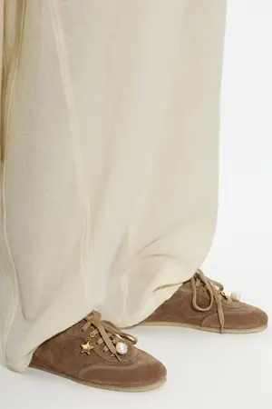 Agl Suede "hoola" Sneakers With Decorative Laces