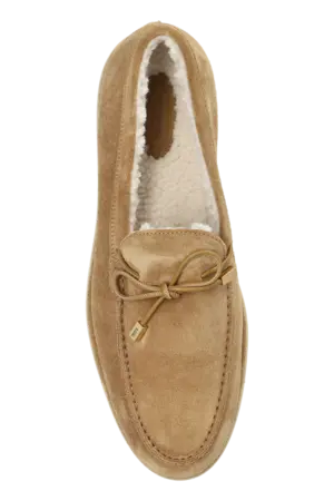 TOD'S Suede Loafers With Bow Detailing