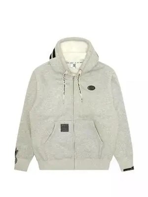 AAPE BY *A BATHING APE Moonface Logo-patch Hoodie - Grey