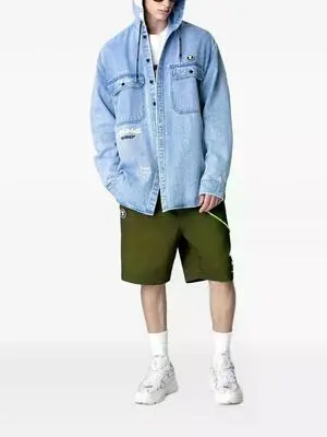 AAPE BY *A BATHING APE Moonface Hooded Denim Shirt