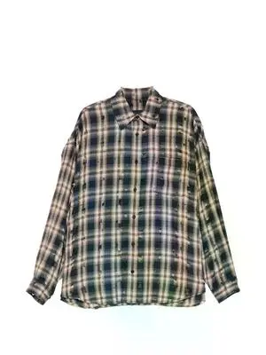 JUUN.J Distressed Check-pattern Shirt