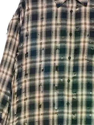 JUUN.J Distressed Check-pattern Shirt