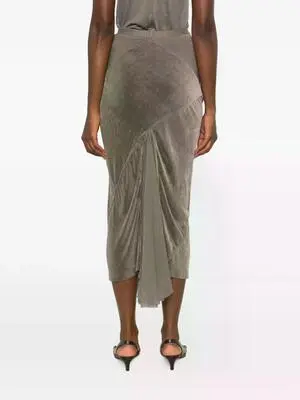 Rick Owens Panelled Midi Skirt - Grey