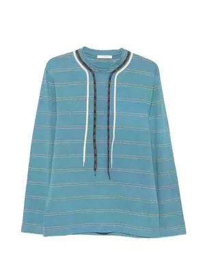 CRAIG GREEN Trek Lace Stripe-print T-shirt - Blue