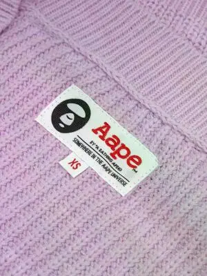 AAPE BY *A BATHING APE Logo-patch Cropped Cardigan